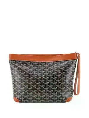 Goyard Goyardine Conti Pouch Coated Canvas Clutch Bag - Brown