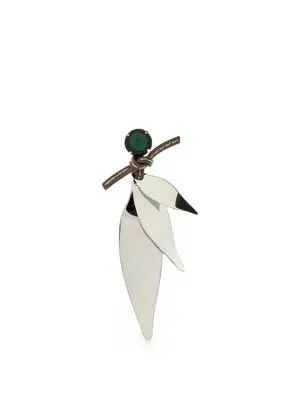 Marni Crystal-embellished Leaf-pendant Earrings