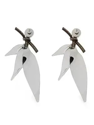 Marni Crystal-embellished Leaf-pendant Earrings