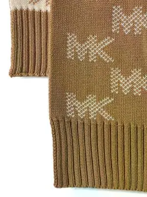 Michael Kors Logo-knit Scarf And Beanie Hat Set