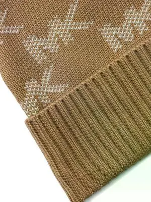 Michael Kors Logo-knit Scarf And Beanie Hat Set