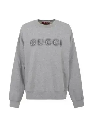 Gucci Logo-embroidered Sweatshirt - Grey