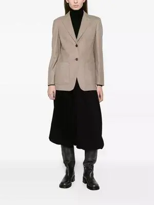 Max Mara Single-breasted Cashmere Foule Blazer Turtledove - Neutrals