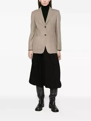 Max Mara Single-breasted Cashmere Foule Blazer Turtledove - Neutrals
