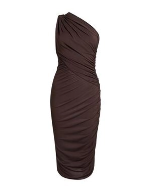 Rick Owens Midi Dress Dark Size Viscose, Polyamide, Elastane - Brown