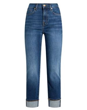 7 For All Mankind Relaxed Skinny Jeans Size Cotton, Elastane - Blue