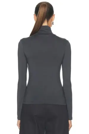 Renggli Turtleneck Top In Charcoal