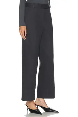 Renggli Cotton Sateen Relaxed Trouser In Black