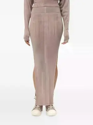 Rick Owens Sacriskirt Ribbed-knit Maxi Skirt