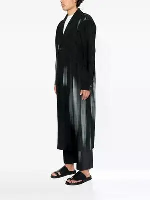 Issey Miyake Pleated Printed Coat
