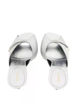 Versace Buckle-detail Metallic Sandals