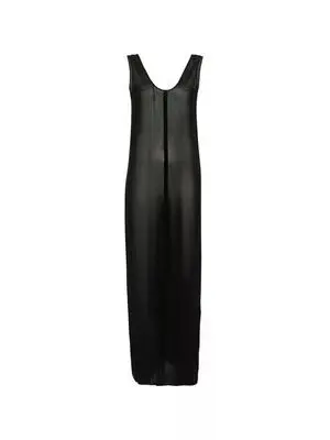Matteau Sheer Overlay Dress - Black