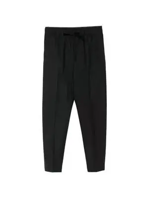 SEMICOUTURE Drawstring-waist Straight-leg Trousers - Black