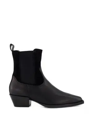 COPENHAGEN  Panelled Pointed-toe Chelsea Boots - Black