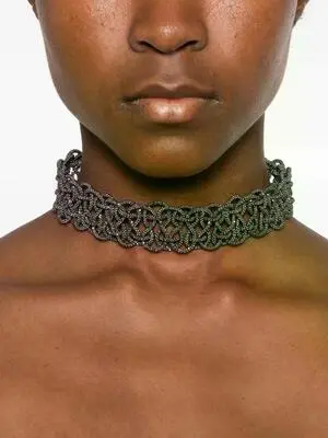 Peserico Woven Chain Choker Necklace