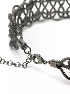 Peserico Woven Chain Choker Necklace