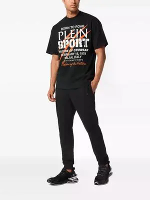 PLEIN SPORT Future Of Gymwear Logo-print T-shirt - Black