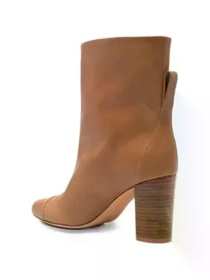 ODISSI Cap-toe Block-heel Ankle Boots
