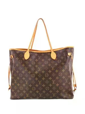 LOUIS VUITTON Neverfull Nm Monogram Canvas Gm Tote Bag - Brown