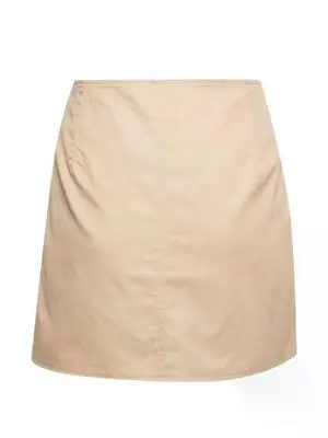 Burberry Double-breasted Gabardine Mini Skirt