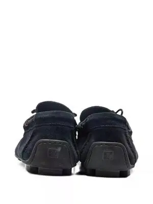 Ermenegildo Zegna Braided-strap Suede Loafers