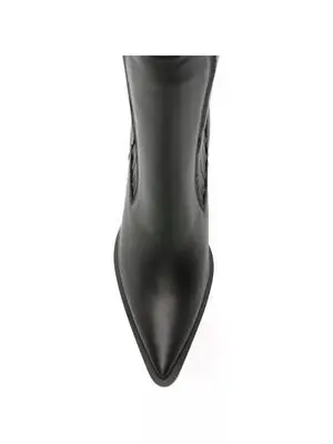 SOULIERS MARTINEZ Vegas Pointed-toe Ankle Boots - Black