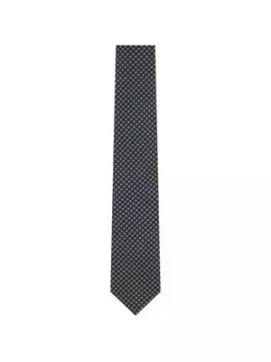 Corneliani Houndstooth-pattern Tie - Blue