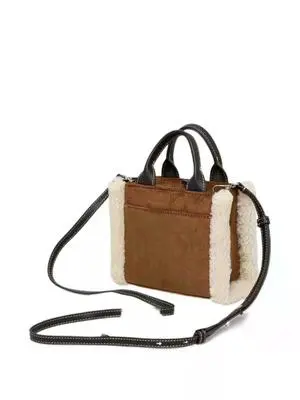 Dkny Logo-patch Two-way Mini Bag - Brown