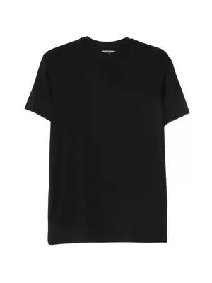 Emporio Armani Logo-embroidered T-shirt - Black