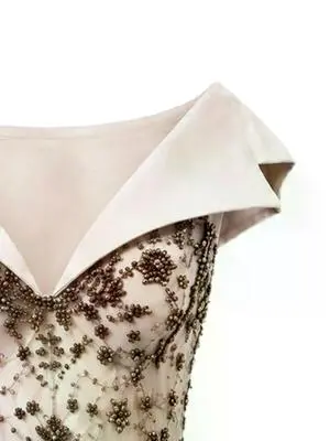GEMY MAALOUF Tuxedo Beaded Top