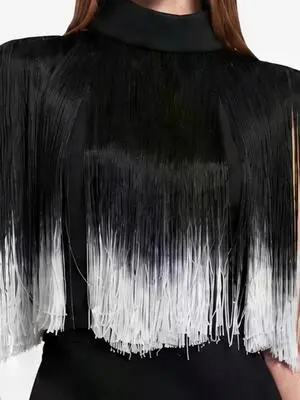 GEMY MAALOUF Tassel-embellished High-neck Dress
