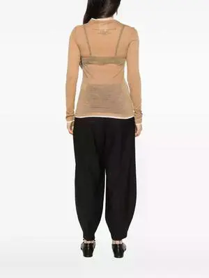 SEMICOUTURE Sheer Layered-effect Sweater