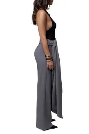 JLUXLABEL Draped Sash Trouser