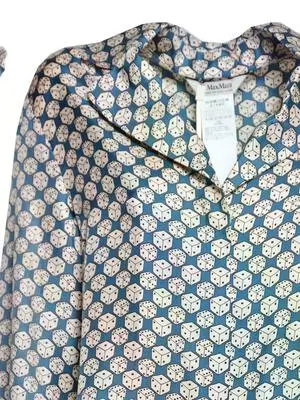 Max Mara Dice-print Silk Shirt