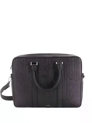 Dior Affaires Convertible Zipped Briefcase Gravity Leather Business Bag