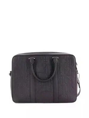 Dior Affaires Convertible Zipped Briefcase Gravity Leather Business Bag