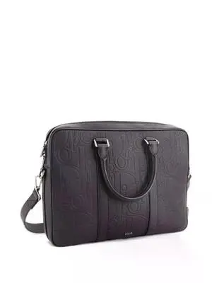Dior Affaires Convertible Zipped Briefcase Gravity Leather Business Bag