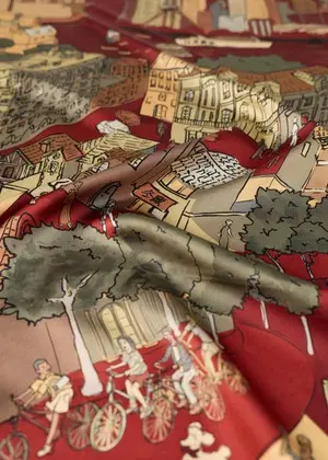 OLAH Shanghai Large Silk Square Scarf 35