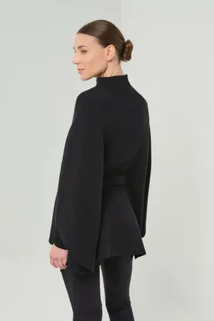 Anatomie Kai Belted Funnel-neck Cape