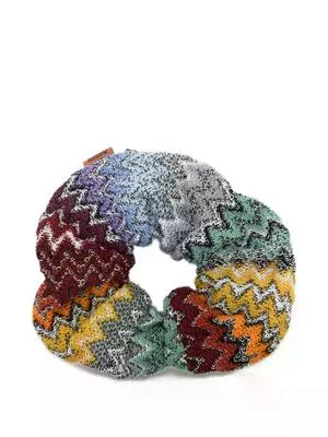 Missoni Zigzag-knit Scrunchie - Grey
