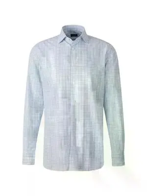 Zegna Check-pattern Shirt - Blue