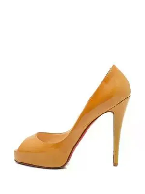 CHRISTIAN LOUBOUTIN Very Privé Paten Leather Platform Pumps