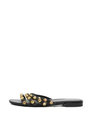 Balenciaga Arena Studded Sandals - Black