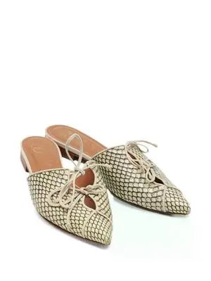 MALONE SOULIERS Victoria Elaphe Leather Mules