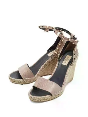 Valentino Garavani Rockstud Wedge Espadrilles