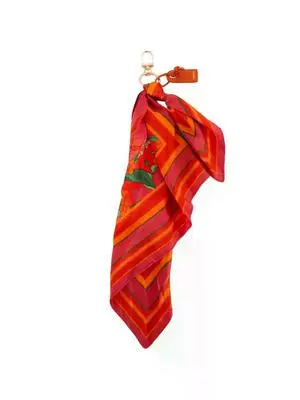Farm Rio Floral-print Striped Scarf