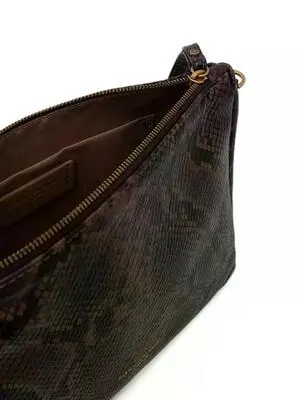 GIANNI CHIARINI Nora Snake-effect Clutch Bag