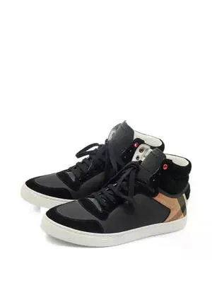 Burberry Reeth House Check Sneakers - Black