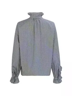 True Religion Liana Ruffled Gingham-check Blouse