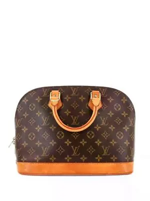 LOUIS VUITTON Alma Handbag Monogram Canvas Pm Satchel - Brown